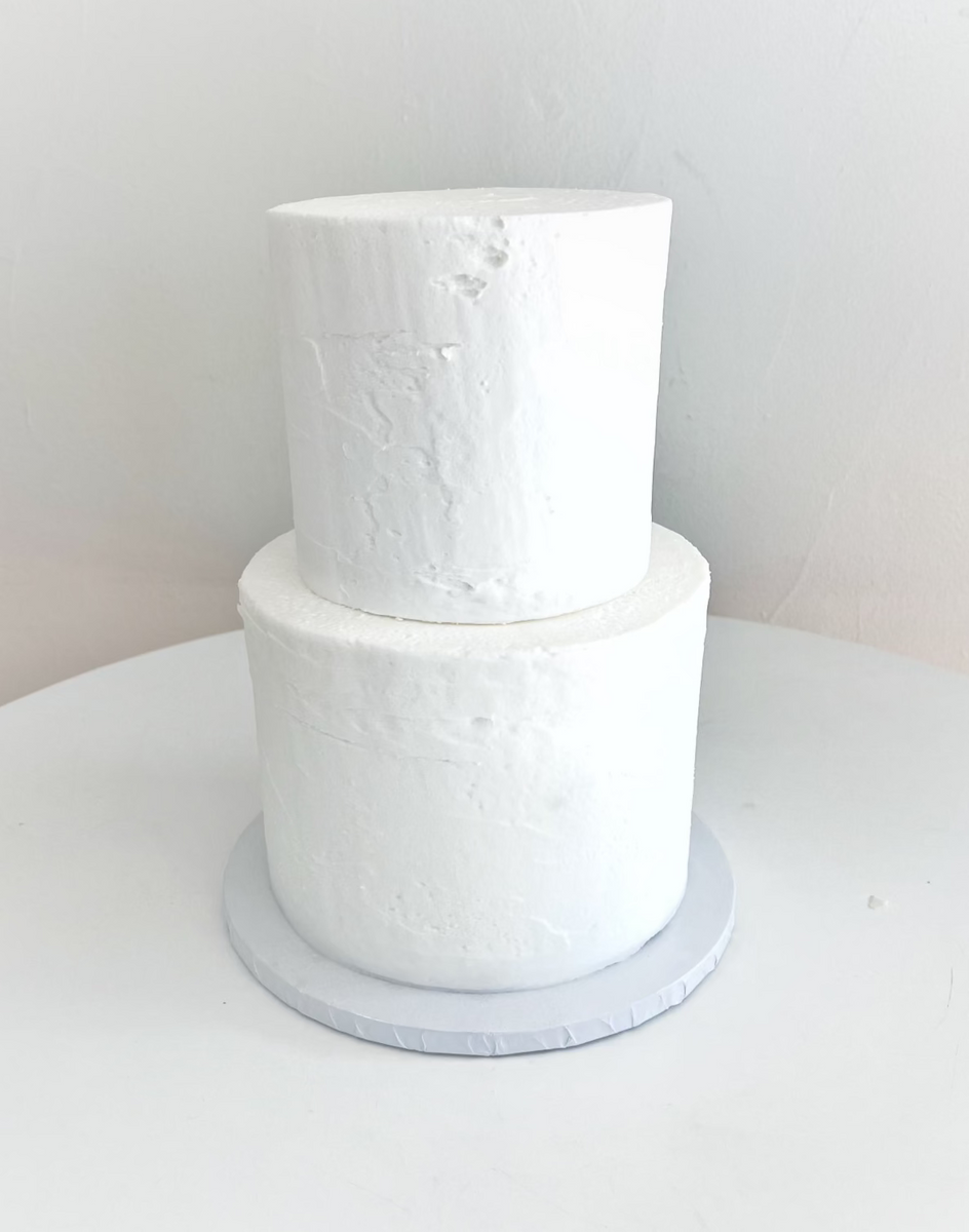 Soft Stucco Elopement Cake – Confection Perfection